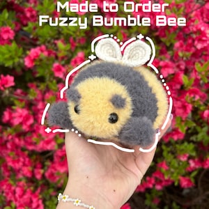 Crochet Chubby Bumble Bee Stuffed Animal Plush Chubby Bee Fuzzy - Etsy