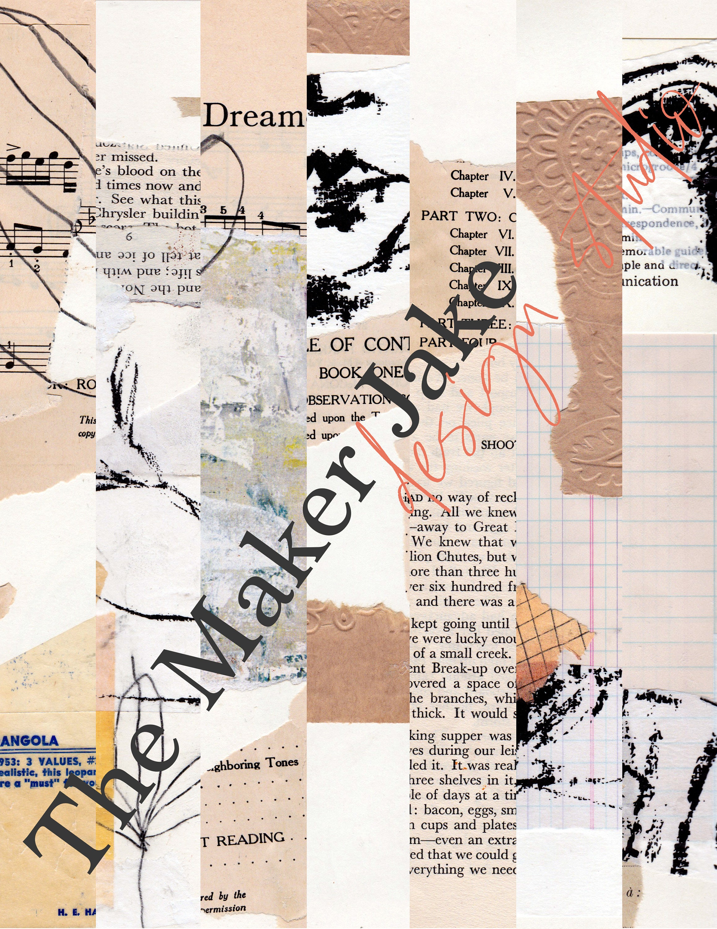 Artistic Collage Paper - Vintage Digital Download, Antique, Vintage ...