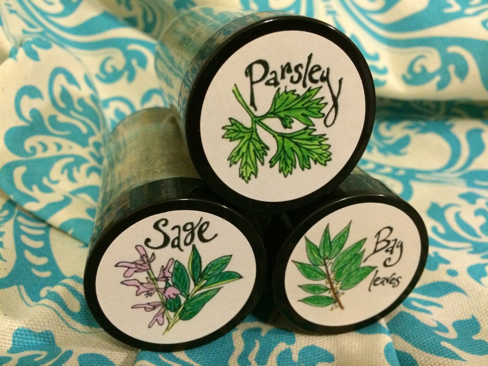 Spice Labels Hand-drawn Colorful Cute Labels for Spice Jars - Etsy