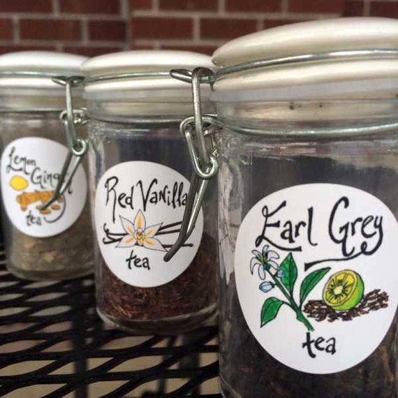 Tea and Cocoa Labels Hand-drawn Colorful Cute Labels for Hot | Etsy