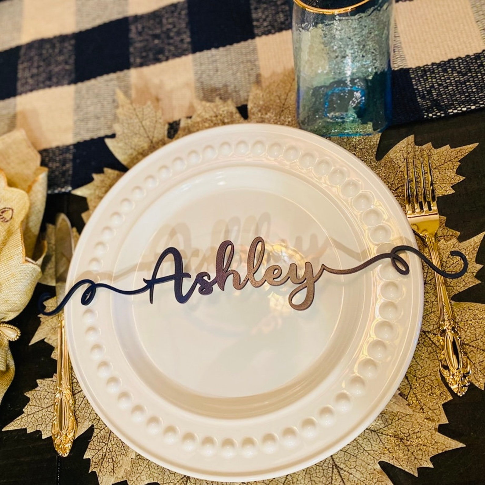 Personalized Table Setting Name Card Set Of 15 Wedding Etsy