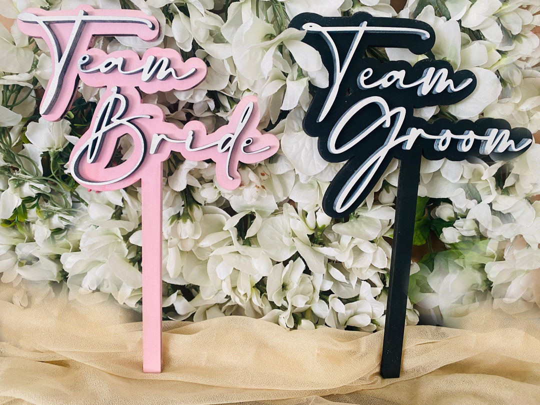 Team Bride & Team Groom Photo Booth Props: Wedding Party Decor - Etsy