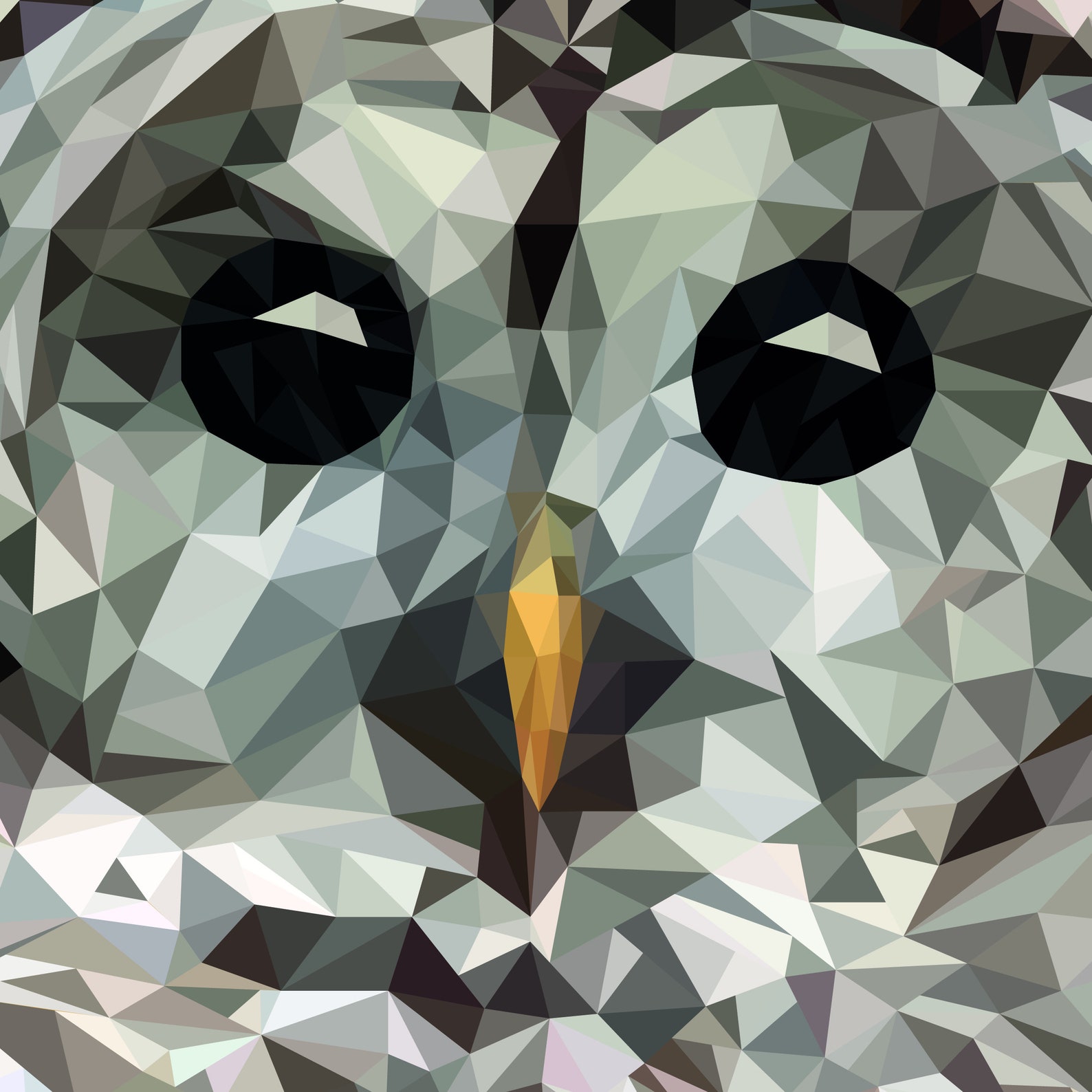 Owl Illustration Polygon Drawing Polygonal Art Digital - Etsy UK