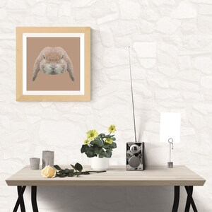 Bunny Face Illustration, Polygon Drawing, Polygonal Art, Digital Print ...