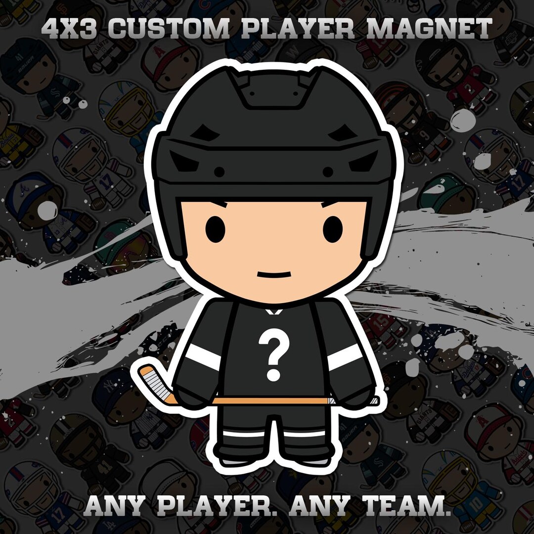 4x3 Custom Player Magnet - Any Player. Any Team. - Hockey - Etsy