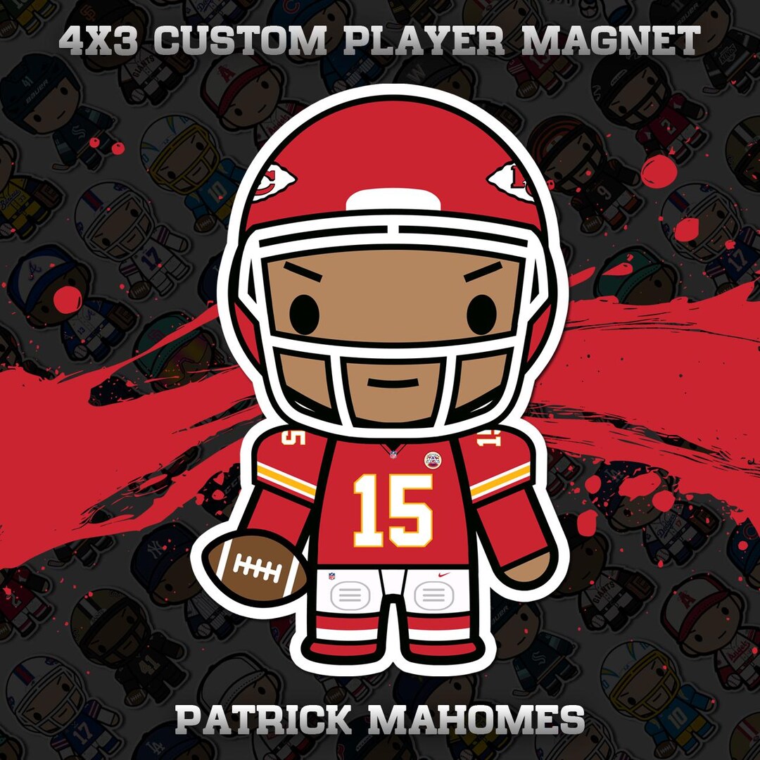 4x3 Custom Player Magnet Patrick Mahomes - Etsy