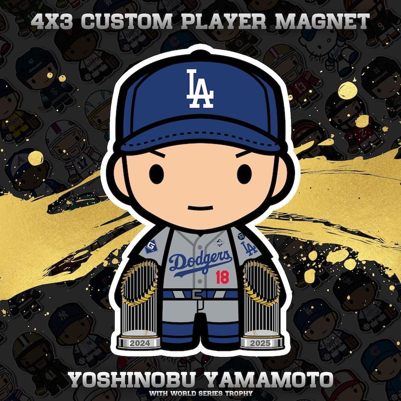4x3 Custom Player Magnet - Yoshinobu Yamamoto - Etsy