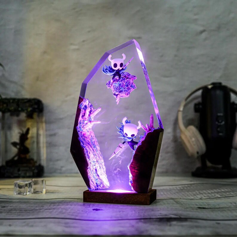 Hollow Knight Resin Lamp | Handmade Diorama Night Light | Indie Game ...