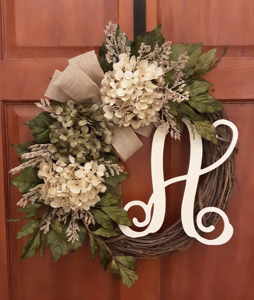 Everyday Wreath, Front Door Wreath, All Season Wreath, Initial Wreath ...
