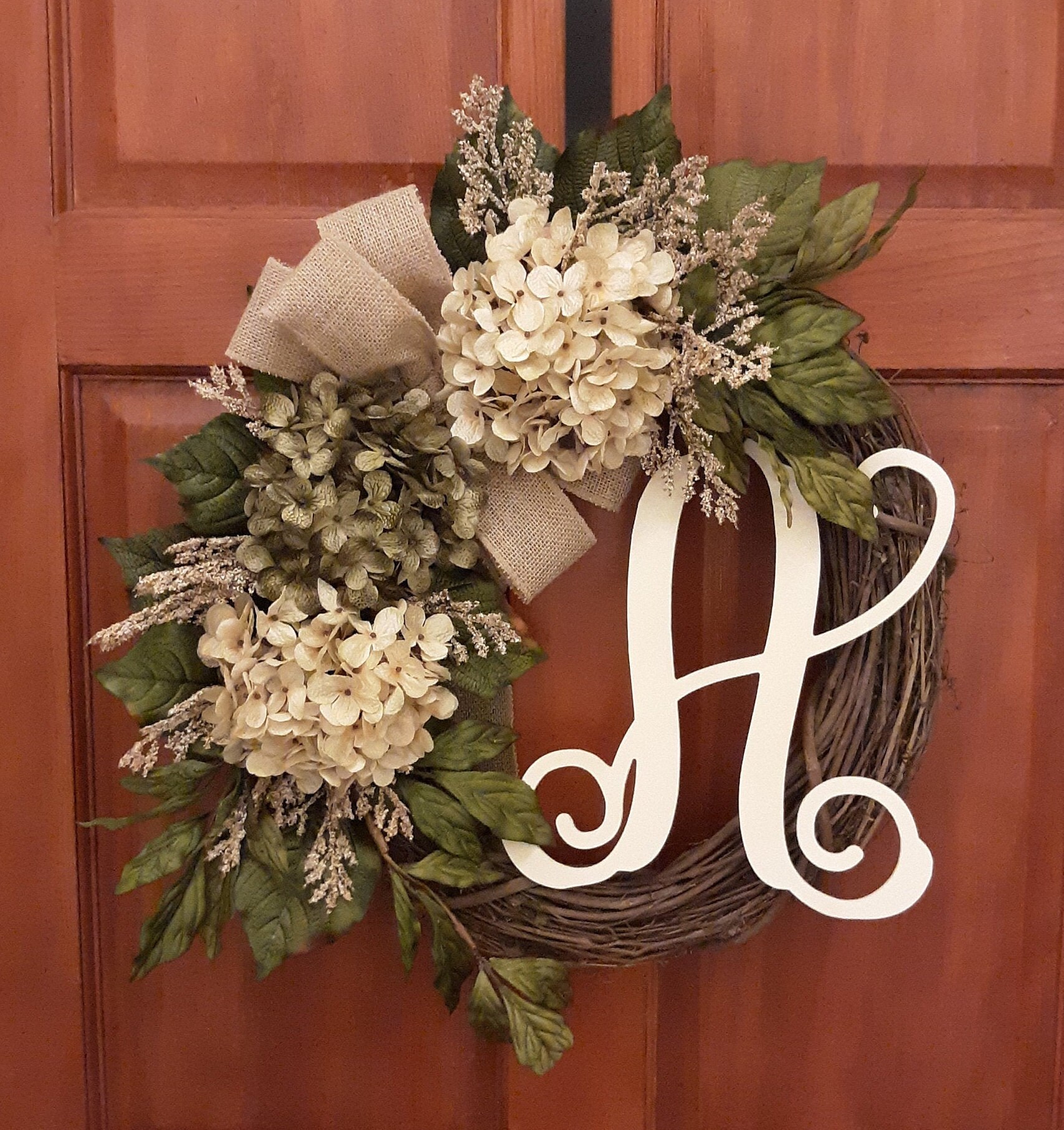 Everyday Wreath, Front Door Wreath, All Season Wreath, Initial Wreath ...