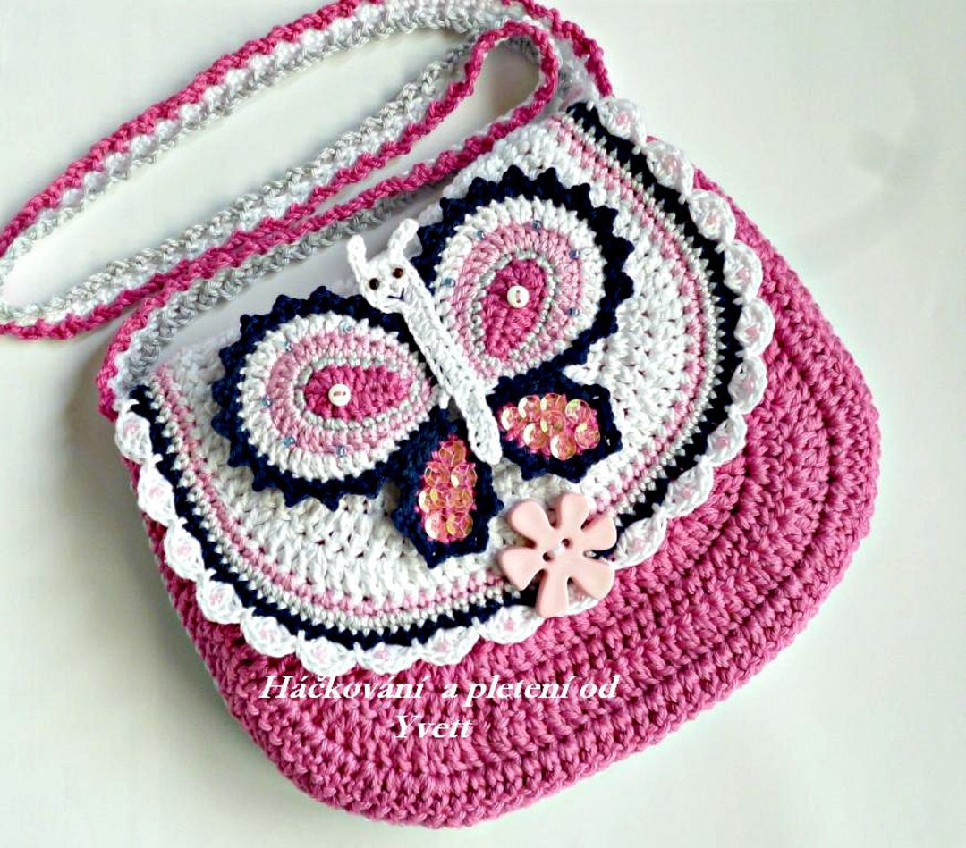 PATTERN - Handbag With Butterfly - Crochet Pattern, Purse, Bag, PDF - Etsy