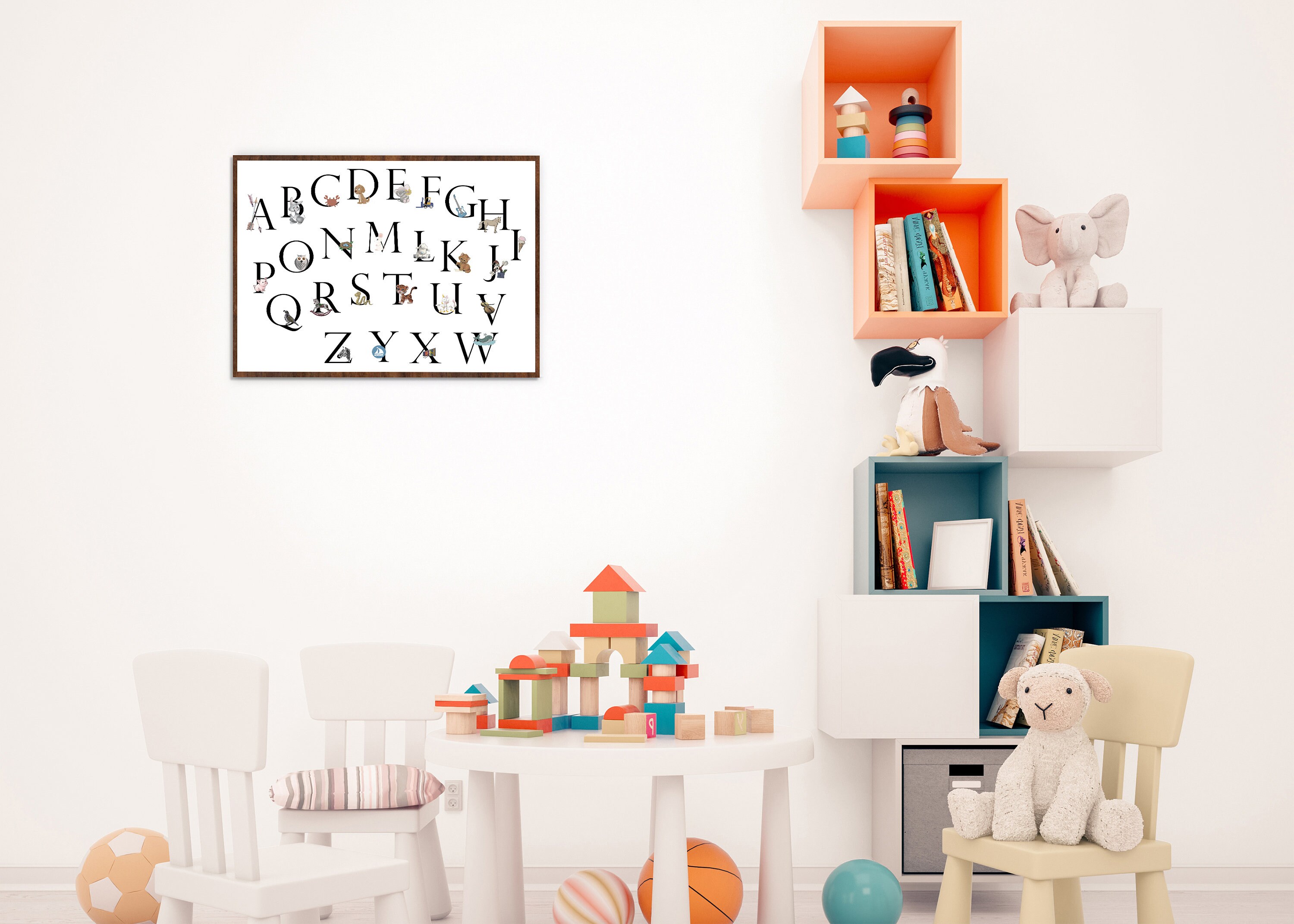 ABC Print ABC Alphabet Letters Abc Decor School Chart Alphabet - Etsy
