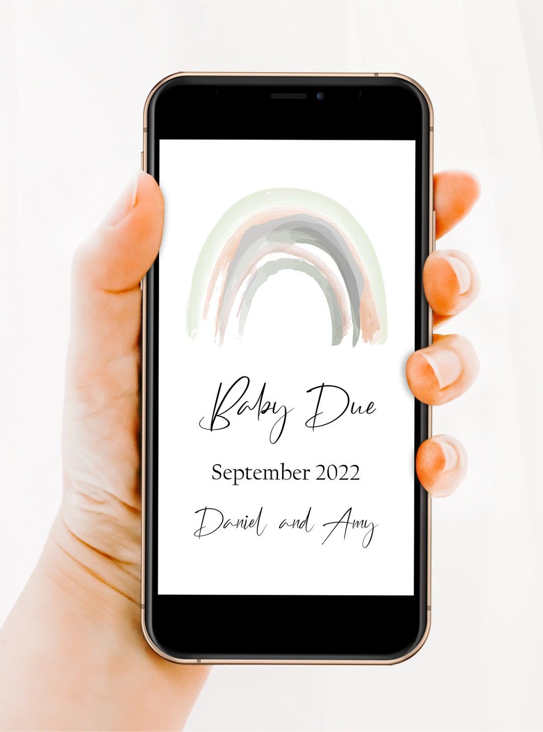 Pregnancy Announcement, Phone 1080 X 1920px, Baby Due Sign, Digital ...