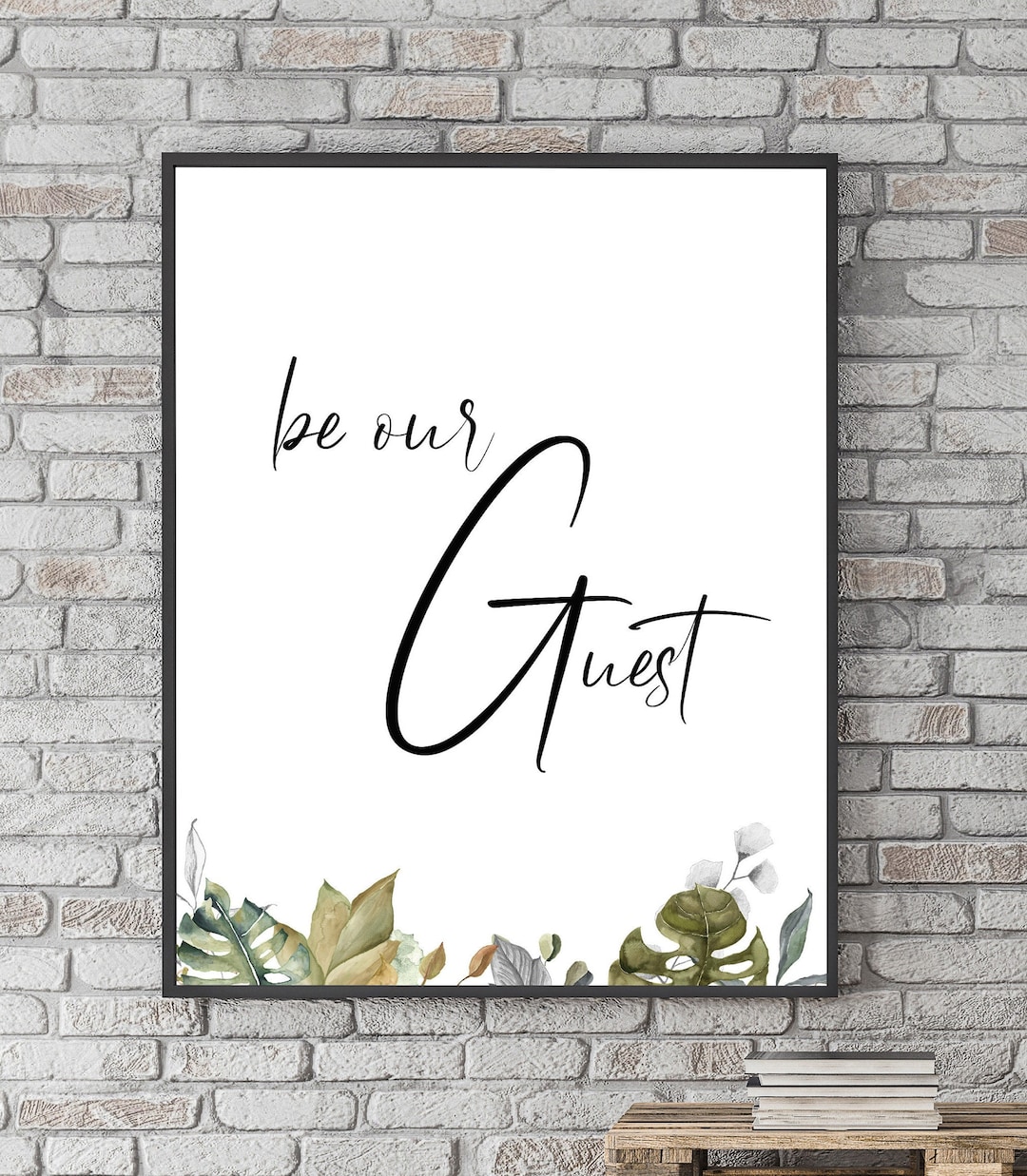 Guest Room Wall Art Be Our Guest Sign Digital Wall Decor Guest Prints ...