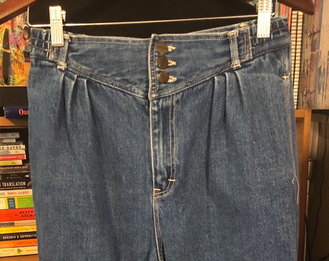 Smac’s Denim High Waist Vintage Jeans 1980’s Fashion Tapered Leg Button ...