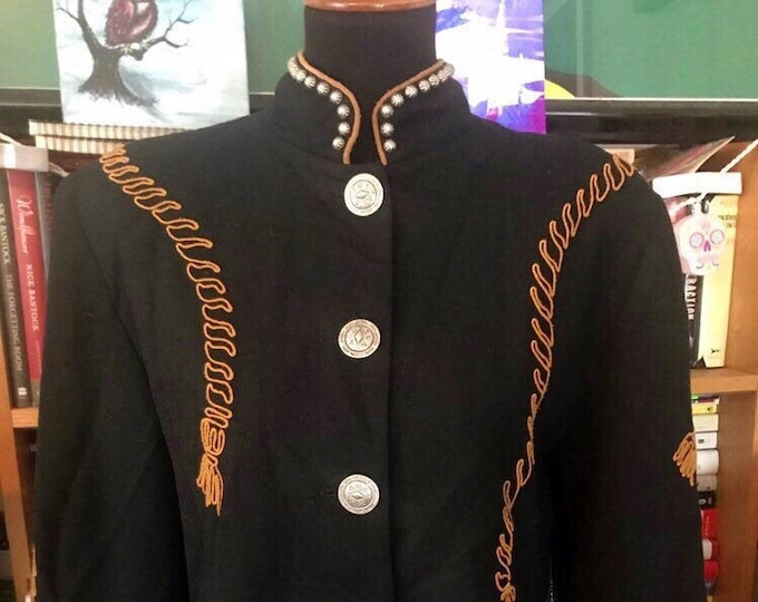 Western Style Embroidered Wool Jacket With Concho Buttons by BMW ...