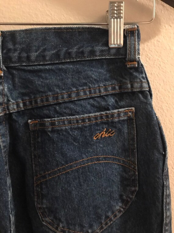 1980's High Waisted Dark Blue Chic Jeans - Gem