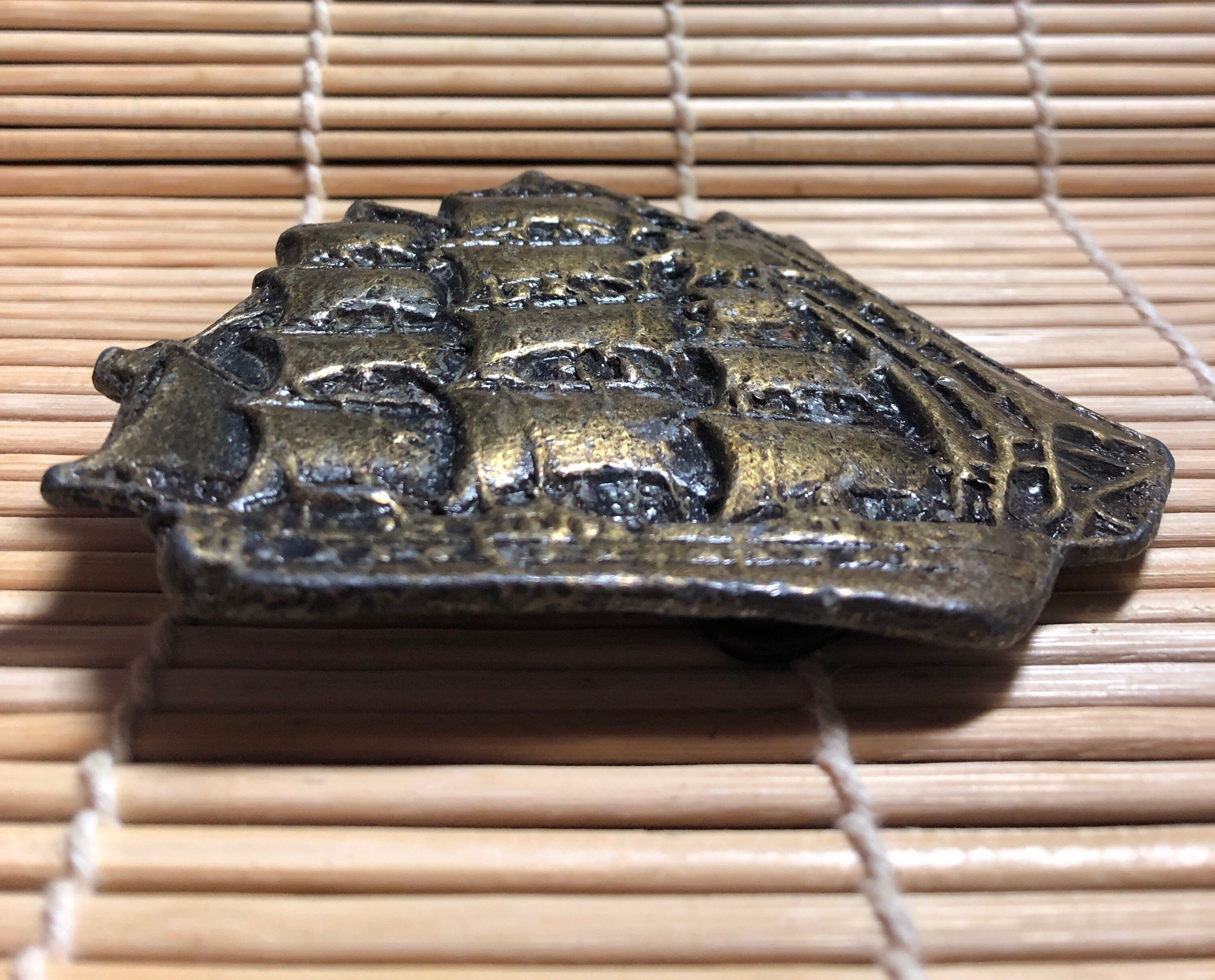 70s Brass War Ship/frigate Belt Buckle - Etsy