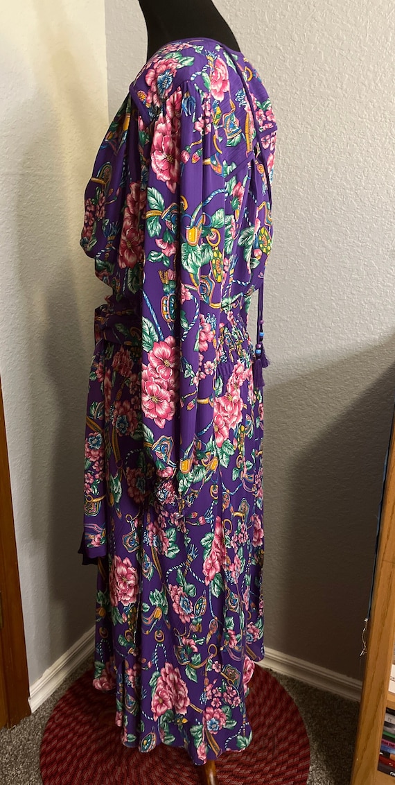 80’s Designer Diane Freis Purple Dress - Gem
