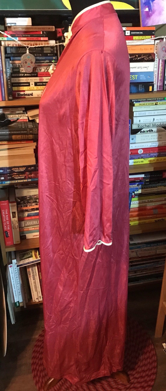 1970's Long Nylon Robe with Frog Closures by Philmaid - Gem