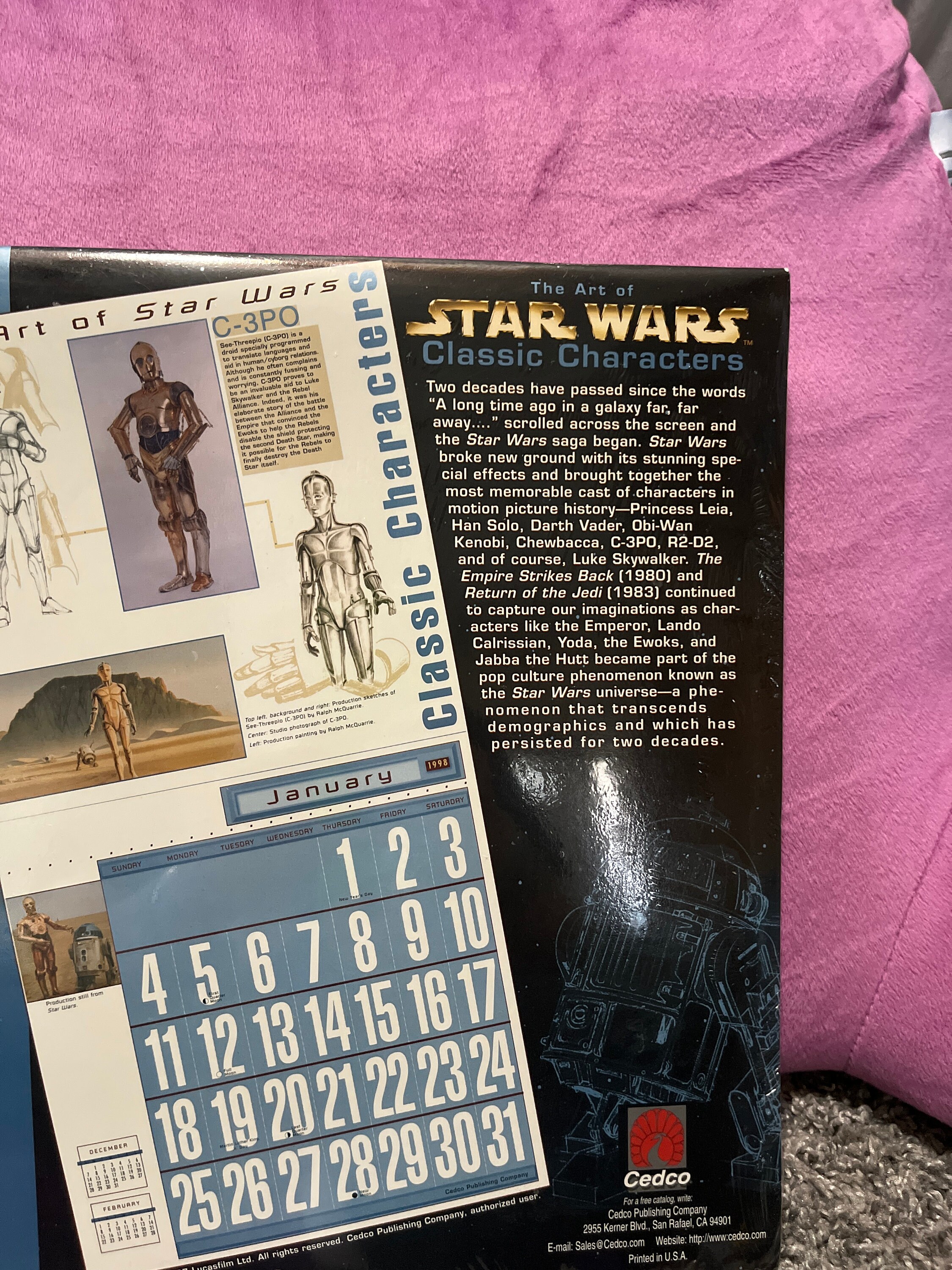 1998 Sealed the Art of Star Wars: Classic Characters Calendar - Etsy
