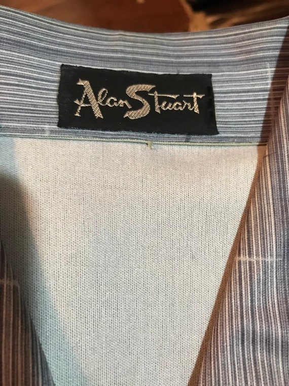 60's/70's Alan Stuart Men's Polyester Short Sleeve Bu… - Gem