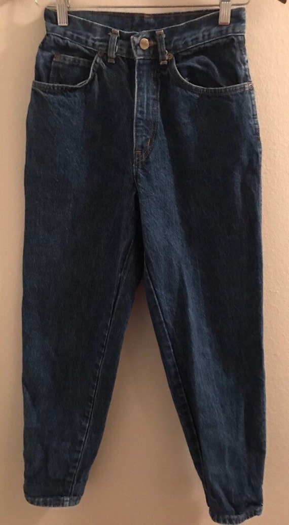 1980's High Waisted Dark Blue Chic Jeans - Gem