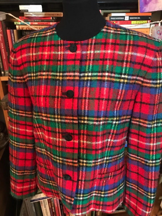 1980's Women's Boxy Plaid Pendleton Blazer - Gem
