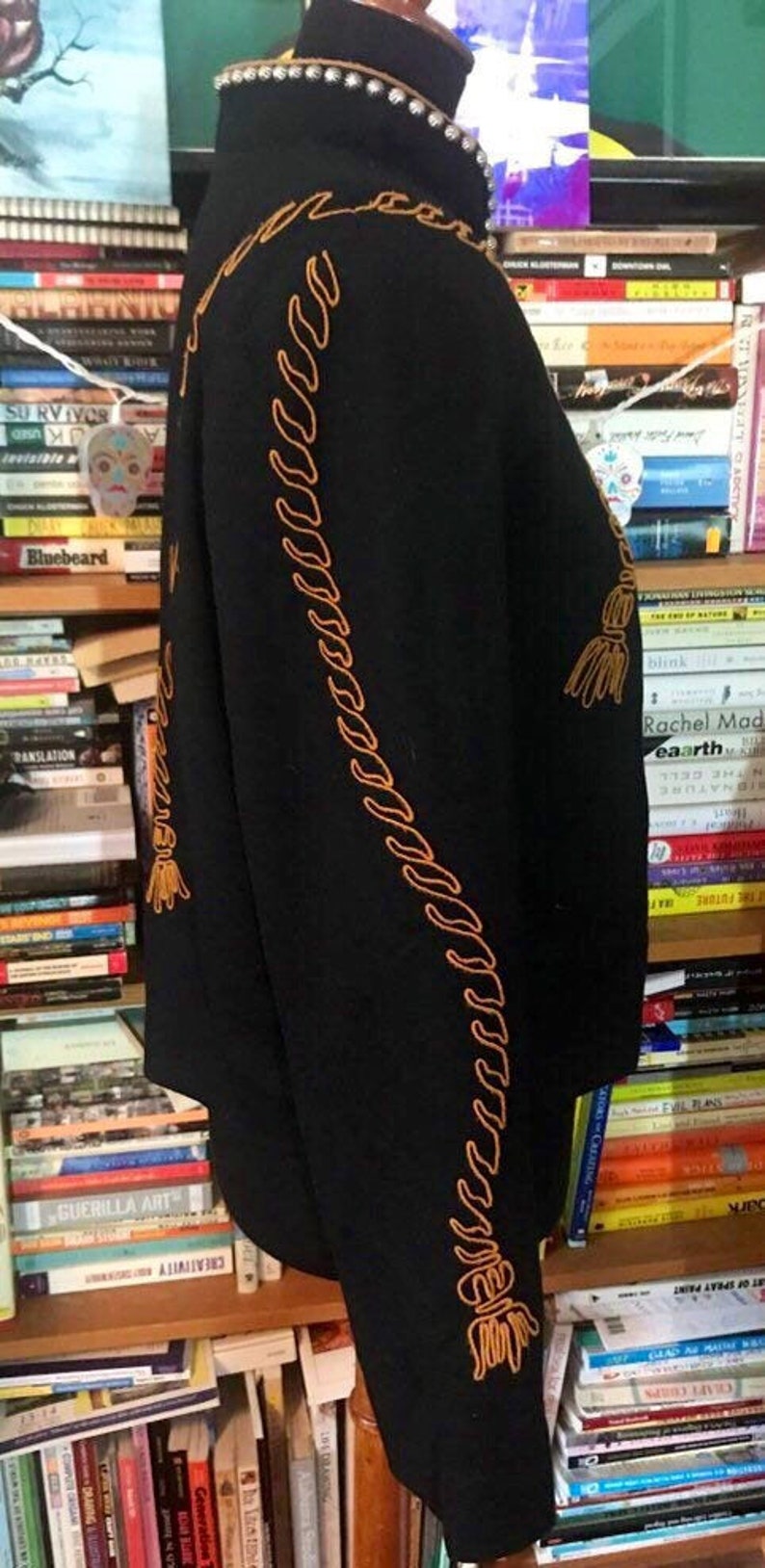 Western Style Embroidered Wool Jacket With Concho Buttons by - Etsy