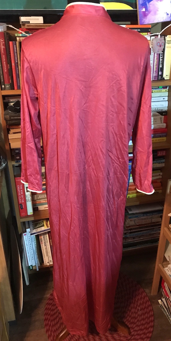 1970's Long Nylon Robe with Frog Closures by Philmaid - Gem