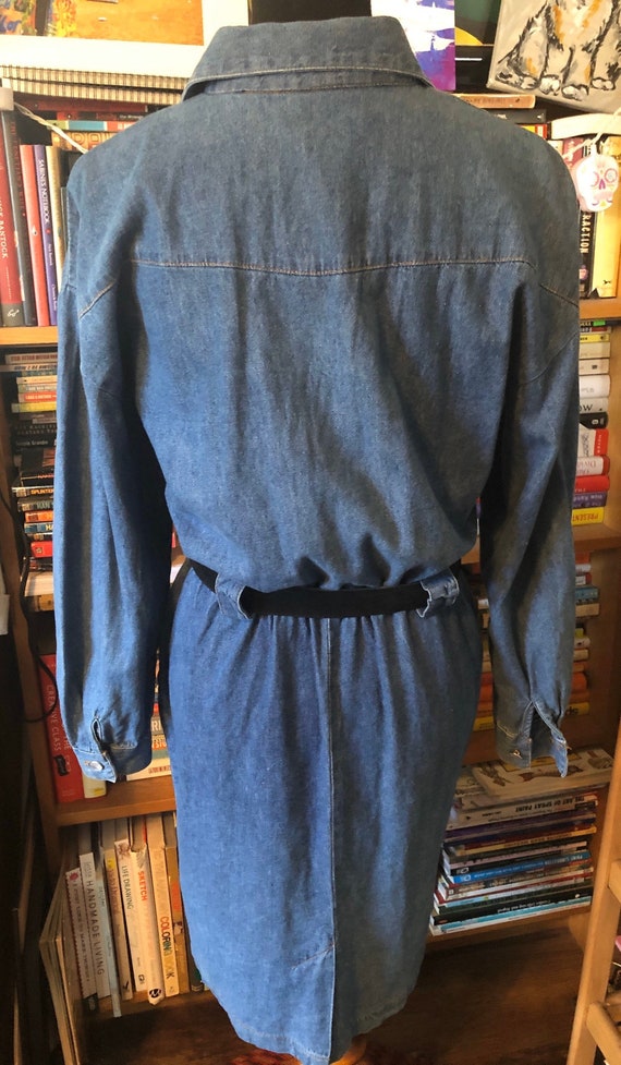 80’s Western Style Studded Denim Dress by Studio Ease - Gem