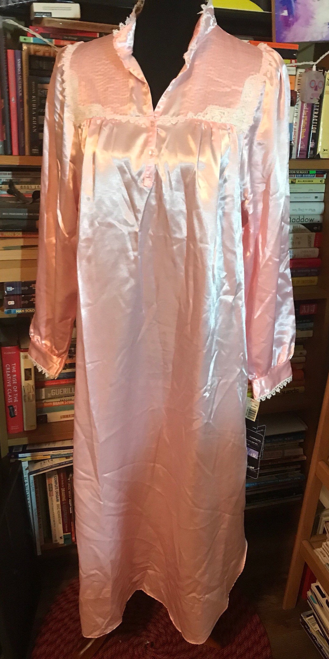 80's/90's Henson Kickernick Pink Nylon Long Nightgown - New With Tags ...