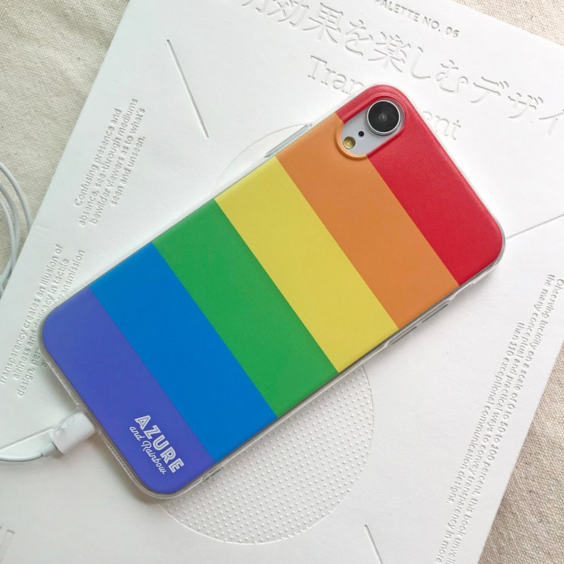 Gay Pride Rainbow Phone Cover Case LGBTQ Horizontal Strip - Etsy