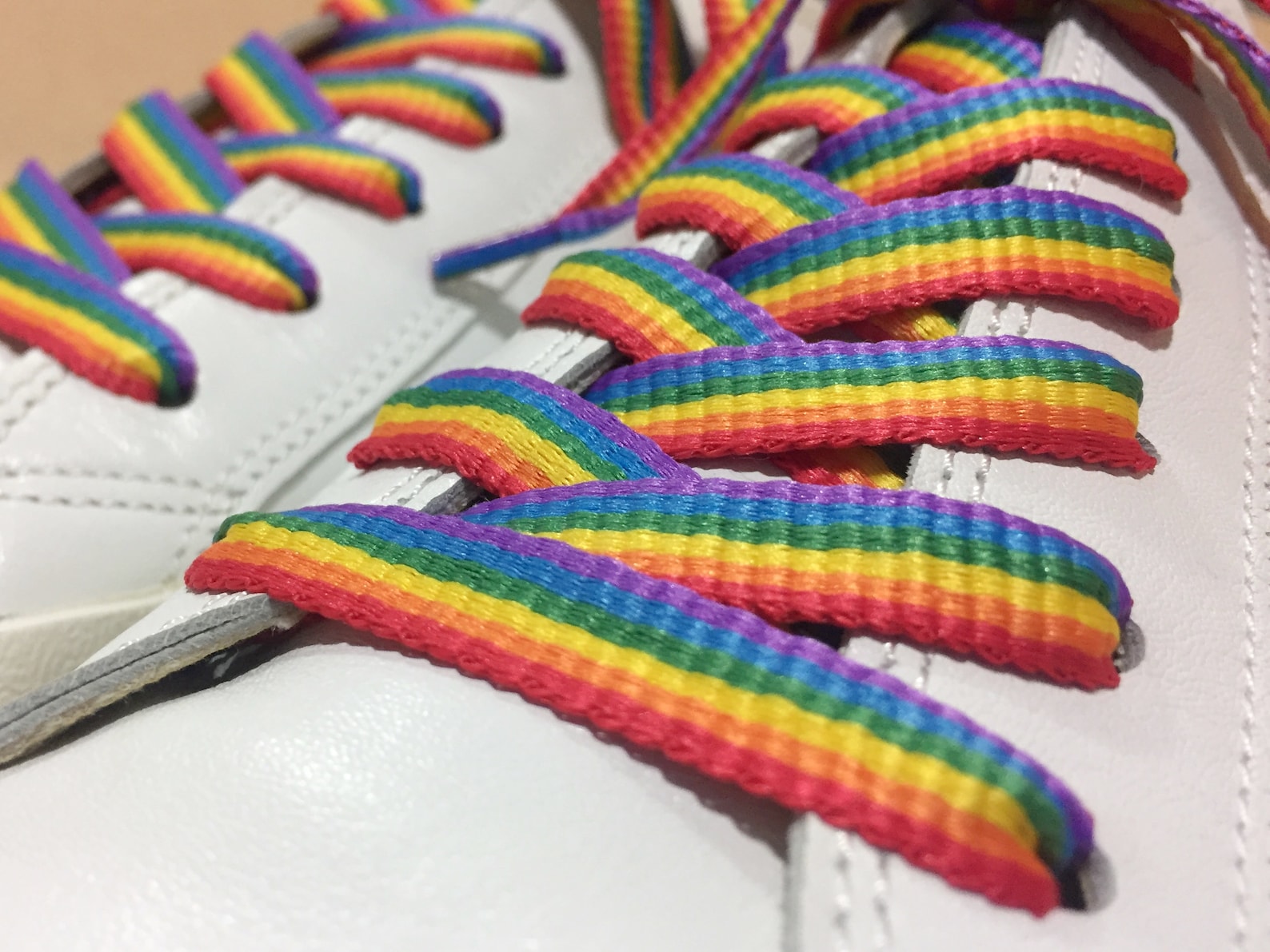 Rainbow Shoe Lace Gay Pride Rainbow Flat Shoelaces LGBTQ - Etsy