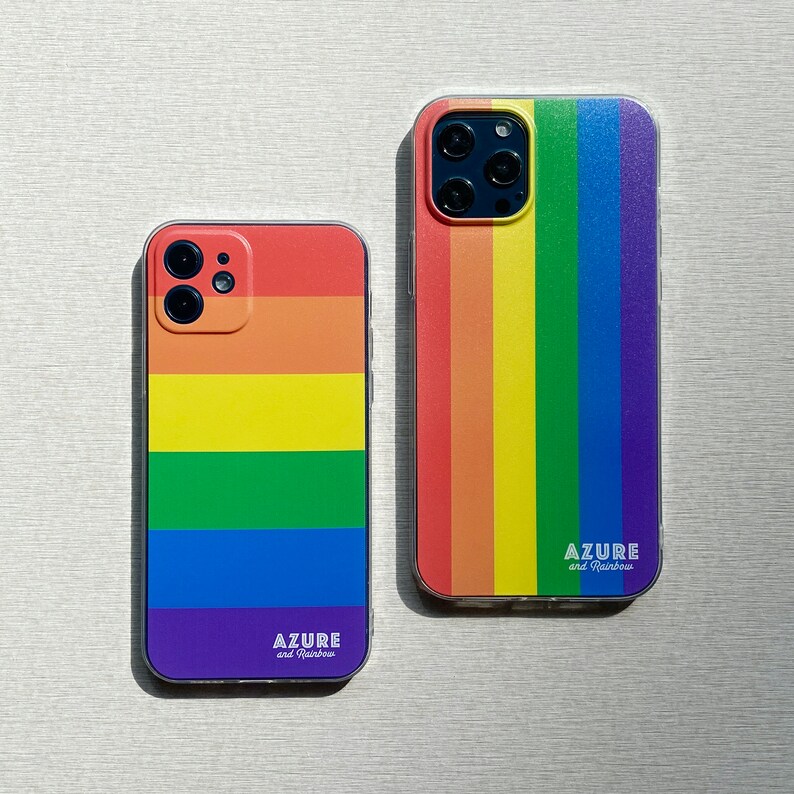 Gay Pride Rainbow Phone Cover Case LGBTQ Horizontal Strip - Etsy