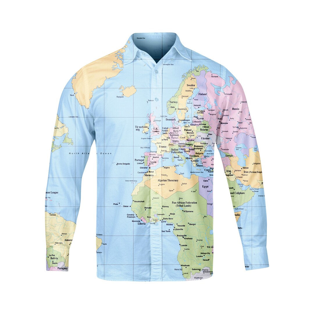Men's Map Shirt - Etsy