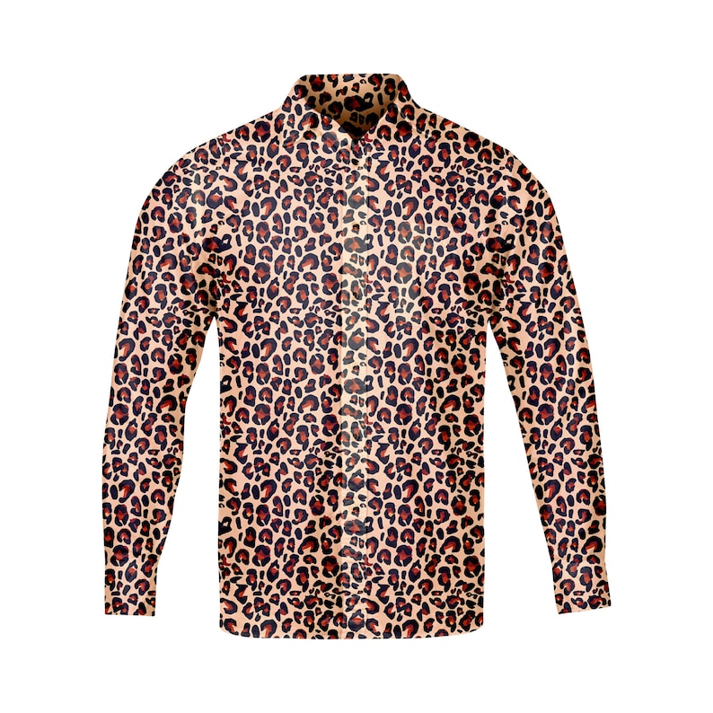 Men's Leopard Print Shirt - Etsy