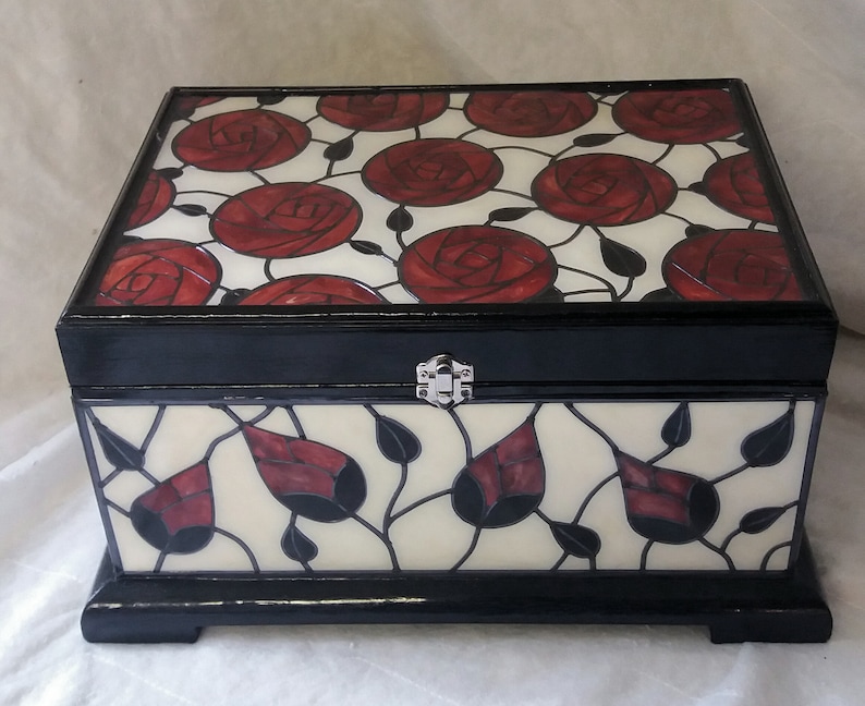 A Charles Rennie Mackintosh Syled Jewellery/keepsake Box. - Etsy UK
