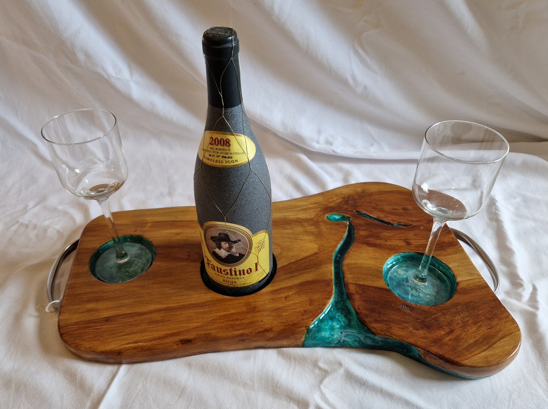 Aqua Wine Tray - Etsy
