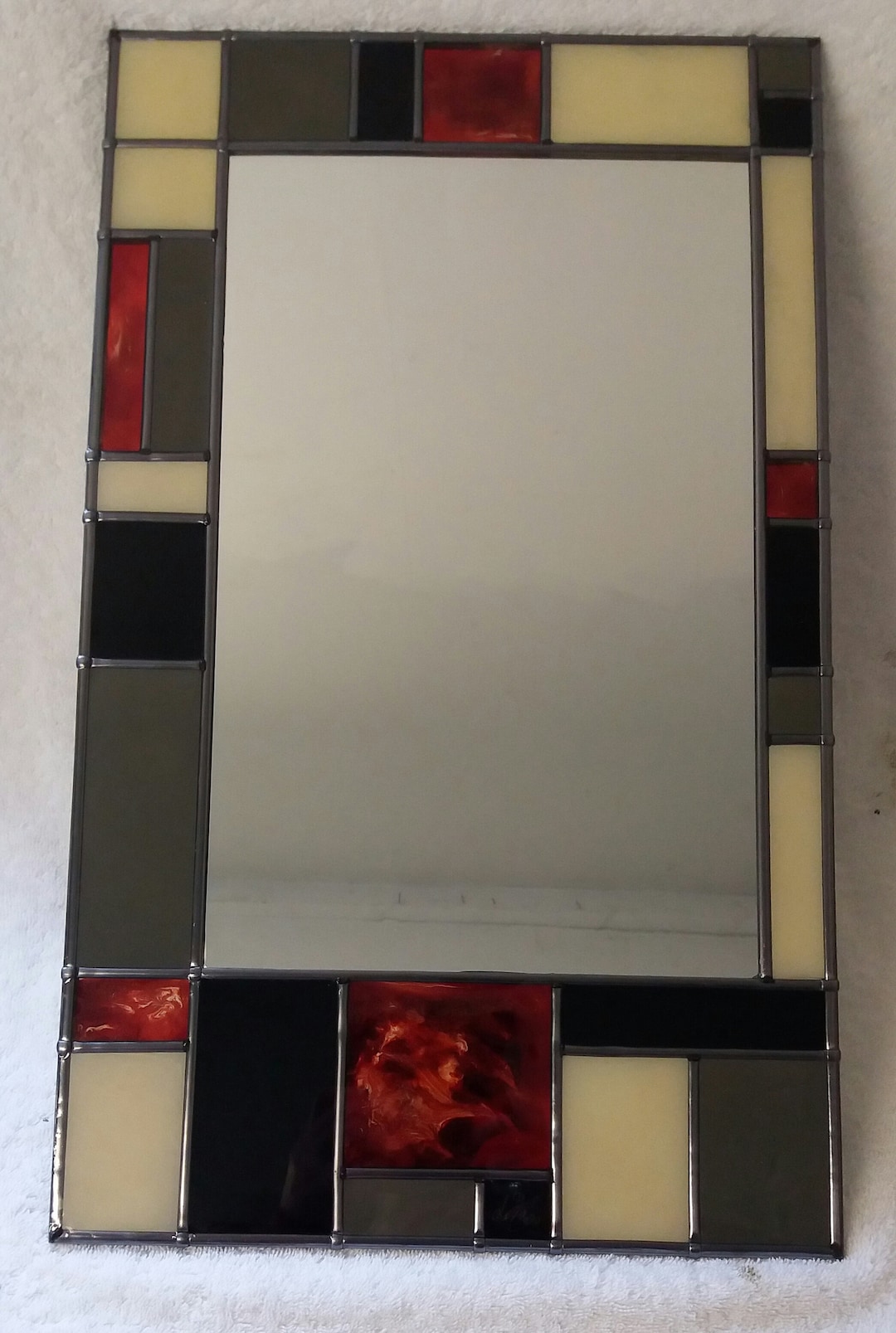 30 X 50 Cm Piet Mondrian Inspired Mirror. - Etsy