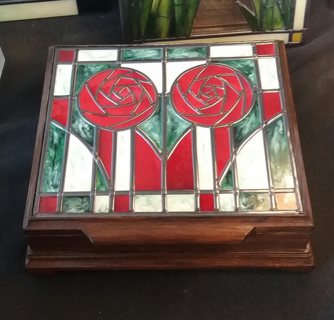 Charles Rennie Mackintosh Style Design Wooden Jewelery Box; - Etsy