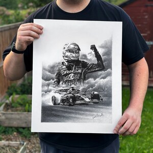 Max Verstappen F1 Formula 1 Original Drawing - Etsy