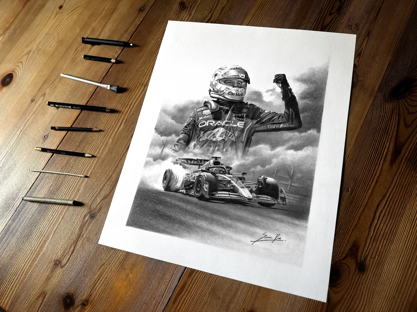 Max Verstappen F1 Formula 1 Original Drawing - Etsy
