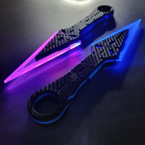 Shiny Kunai - Cyberpunk LED Knife Prop - Etsy