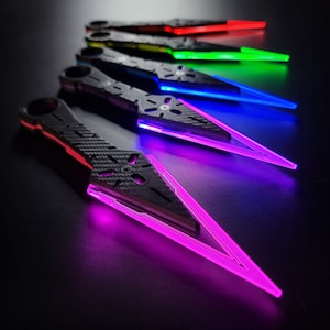 Shiny Kunai - Cyberpunk LED Knife Prop - Etsy
