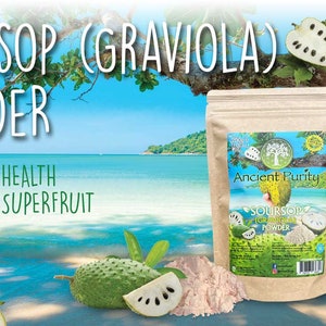Soursop Powder 125-200g | Graviola | Exotic Powerful Superfood - Etsy