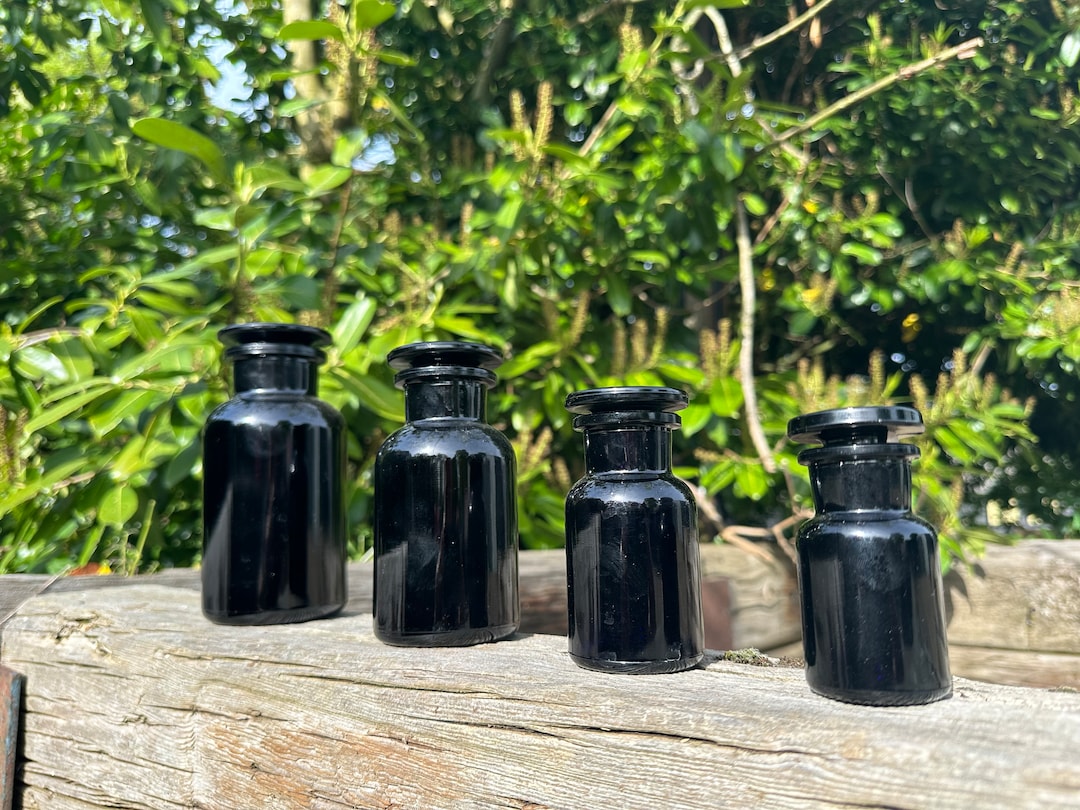 Apothecary Jars Miron Glass "dark Violet" Sizes 50ml 250ml 500 Ml ...