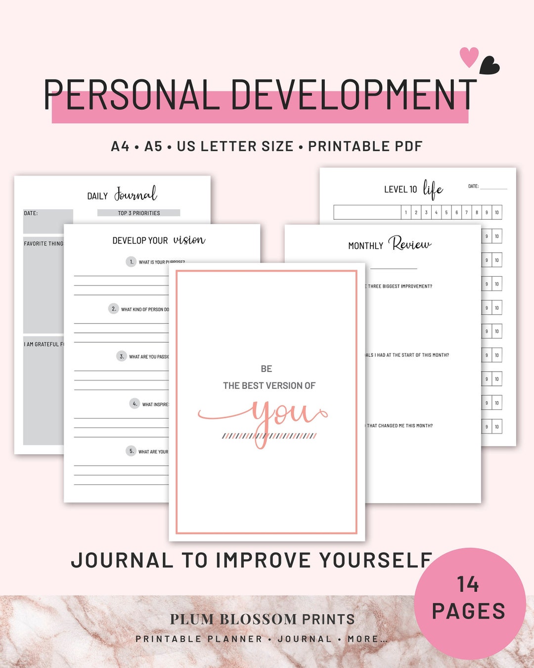 Personal Development Printable Self Improvement Journal - Etsy