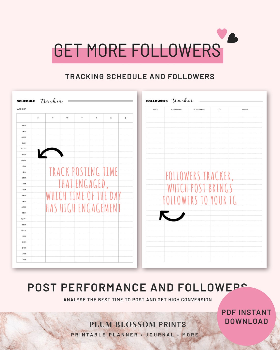 Instagram Planner Printable, IG Planner, Social Media Planner, Start ...