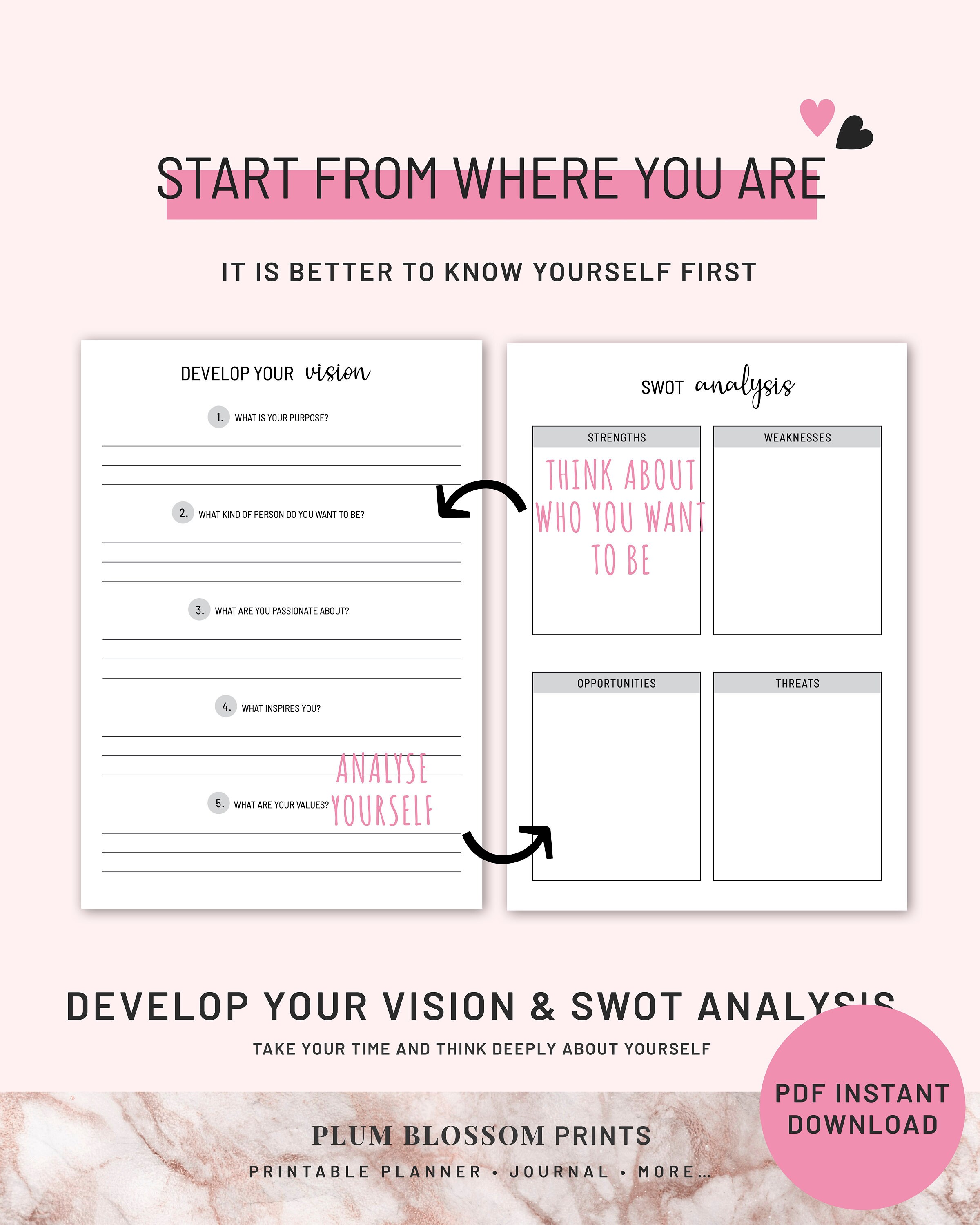 Personal Development Printable Self Improvement Journal - Etsy
